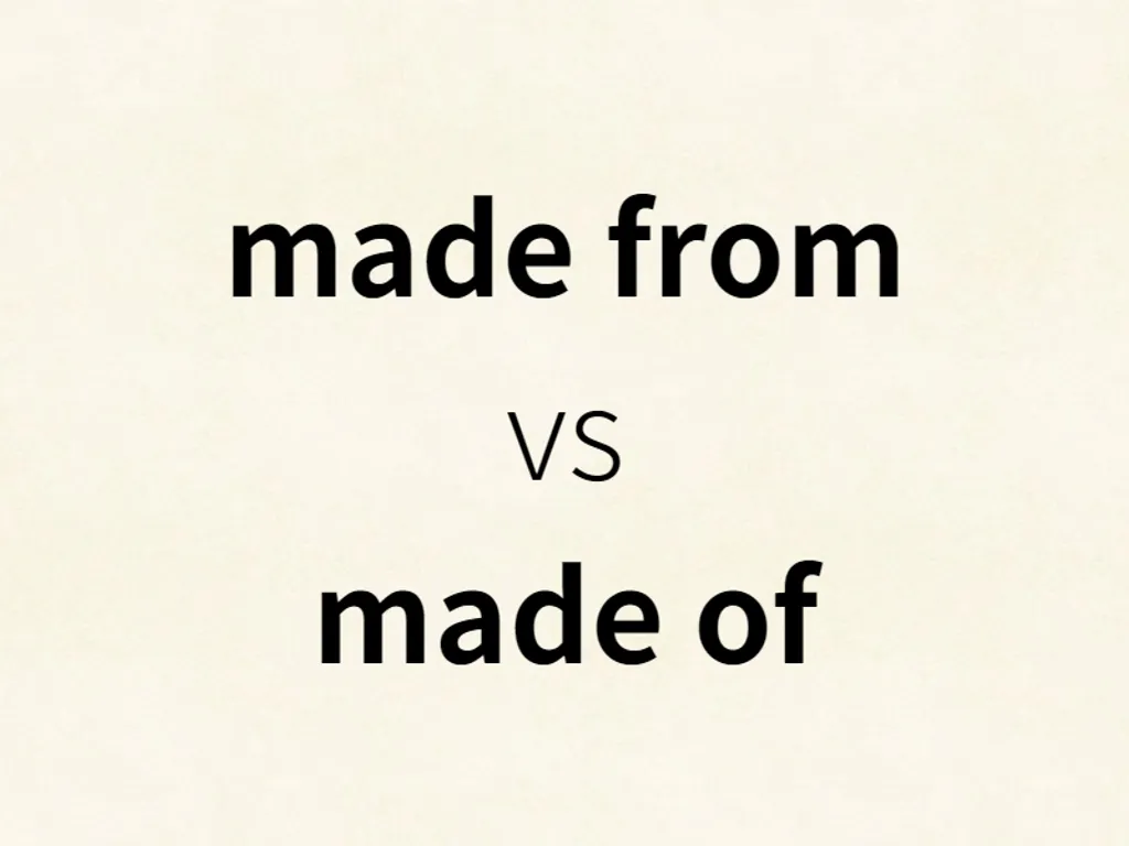 Made from和Made of的区别是什么？ | 满分语法
